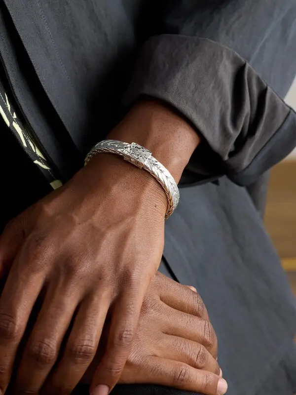 John Hardy Hammered Sterling Link Bracelet