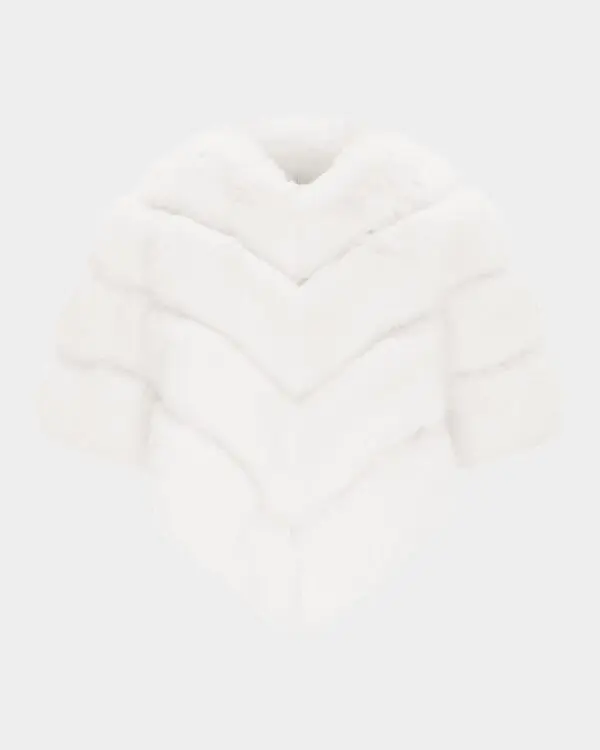 Theia Faux Fur Cape - White
