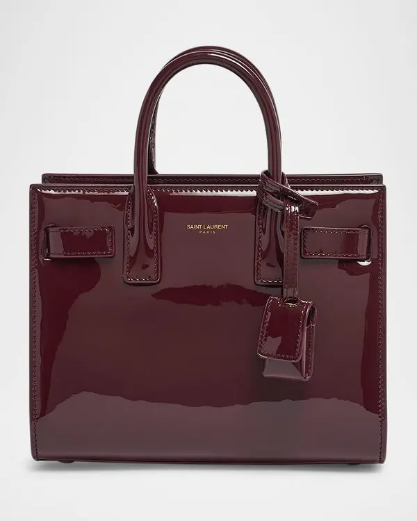 Saint Laurent Sac De Jour Nano Top-handle Bag - Dark Red Wine