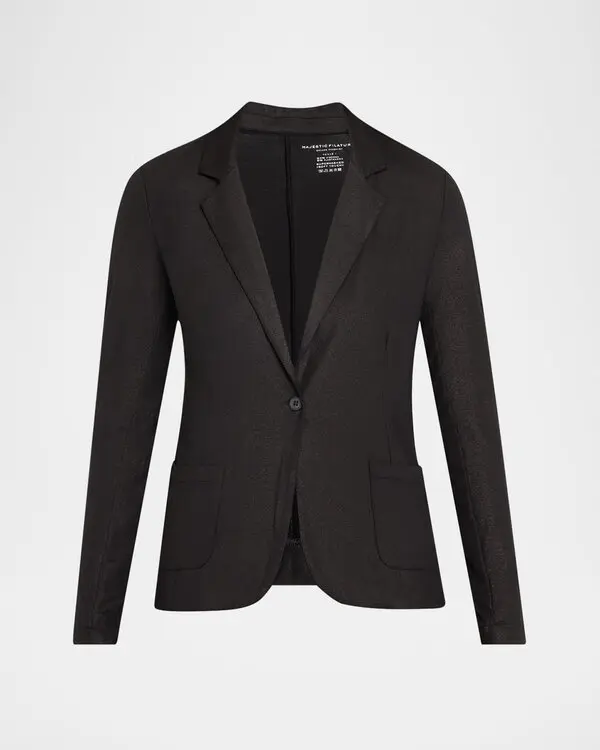 Majestic Filatures Metallic Single-button Blazer
