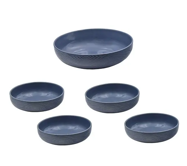 TEMP-TATIONS Woodland 3.5qt Serving Bowl W/ 4 32oz Bowls