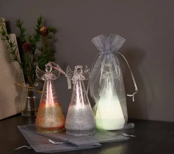 MR. CHRISTMAS Set Of 3 Mixed Metallic Fiber Optic Ornaments