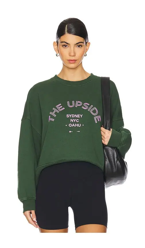 The Upside Jetset Paloma Crew Sweatshirt - Deep Forest