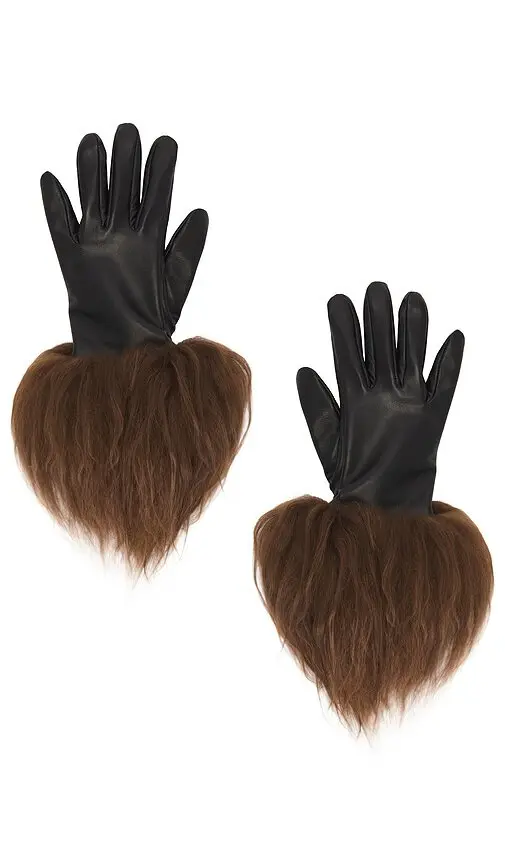 SUSANNA CHOW Frida Leather Gloves With Fur Trim