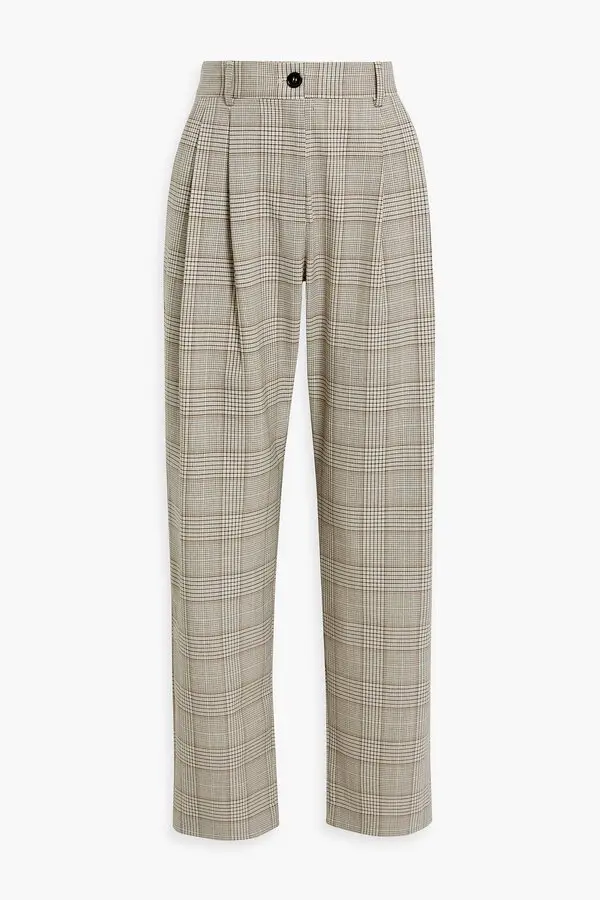 Co Prince Of Wales Checked Twill Tapered Trousers