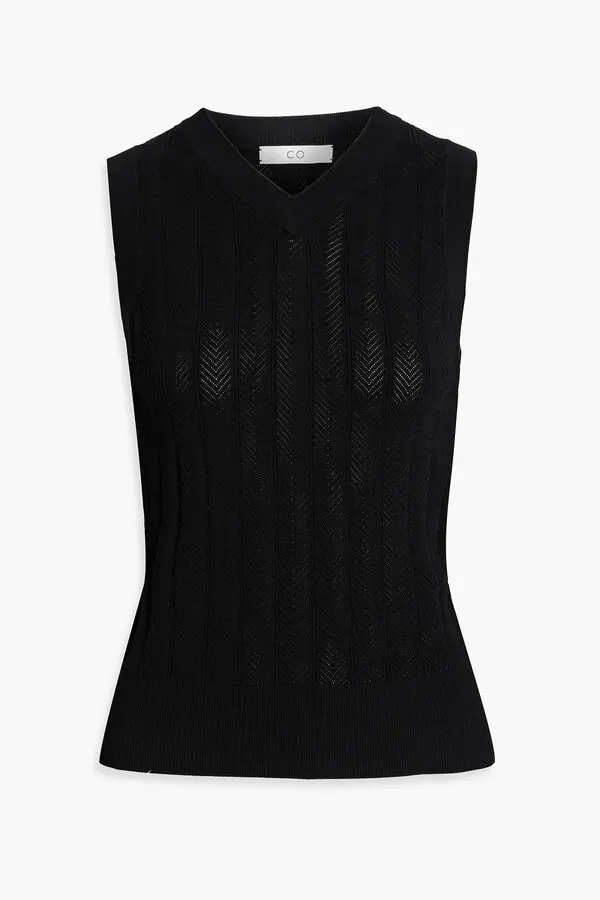 Co Pointelle-knit Vest