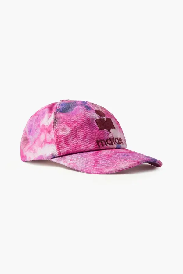 Isabel Marant Tyron Embroidered Tiedyed Cotton Baseball Cap  display picture 2