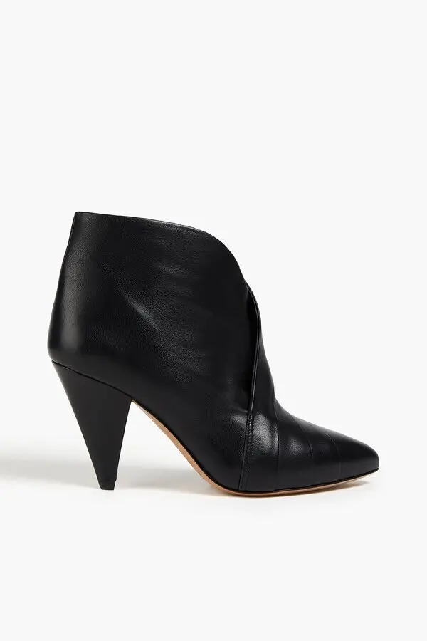 Isabel Marant Acna Leather Ankle Boots - Black
