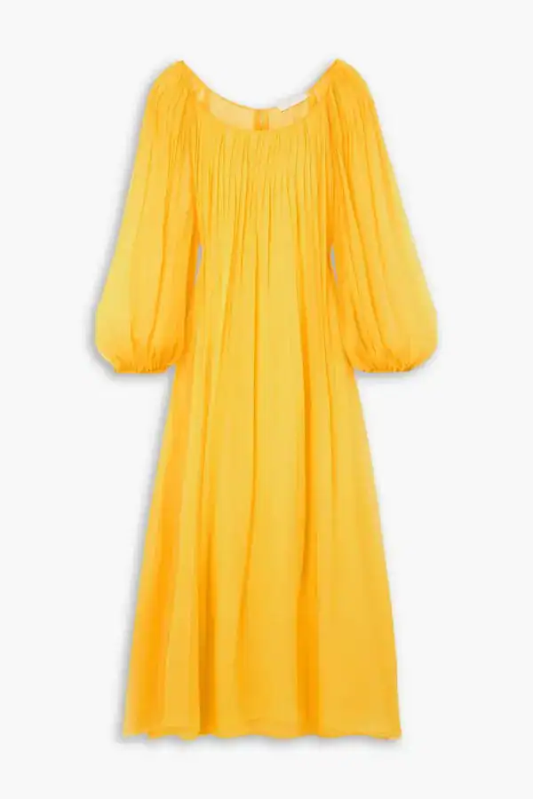 chloe pleated silk dress Chlo Pleated Silk Mini Dress - Pink | CH26SRO02001