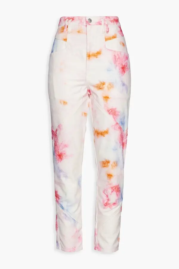 Isabel Marant Eloisa Appliquéd Tie-dyed Jeans