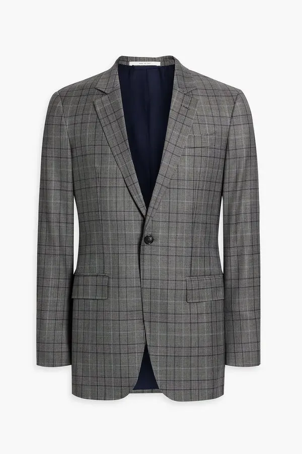 Gabriela Hearst Damien Prince Of Wales Checked Wool Suit Jacket - Anthracite