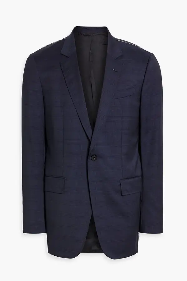 Gabriela Hearst Damien Prince Of Wales Checked Wool Suit Jacket - Navy