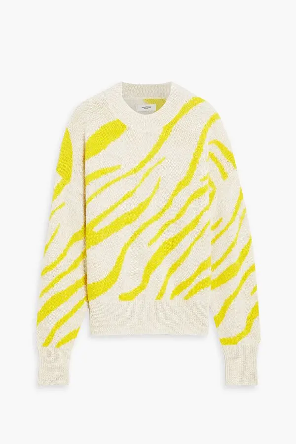 MARANT ETOILE Intarsia Alpaca-blend Sweater