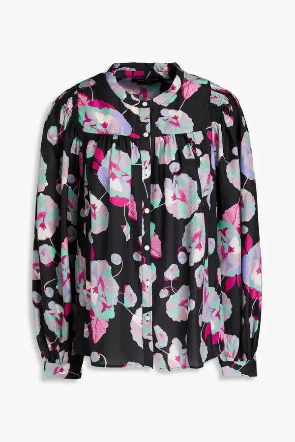 Isabel Marant Ritonea Floral-print Silk Shirt