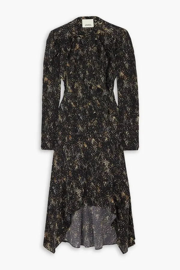 Isabel Marant Umaima Printed Silk-blend Midi Dress