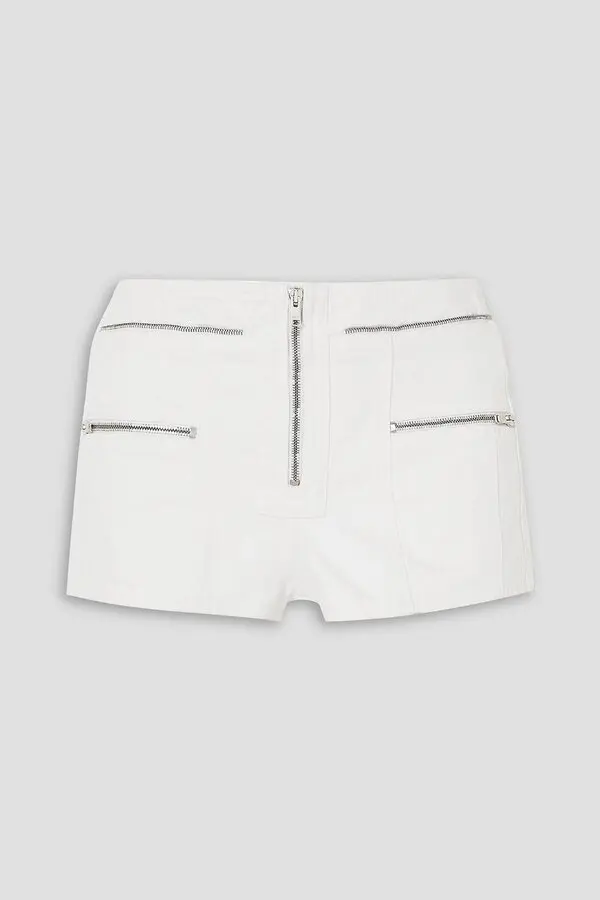 Isabel Marant Lary Paneled Cotton-gabardine Shorts