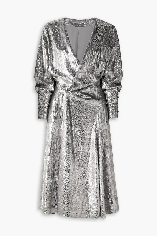 Isabel Marant Courtneya Snake-print Lamé Midi Dress