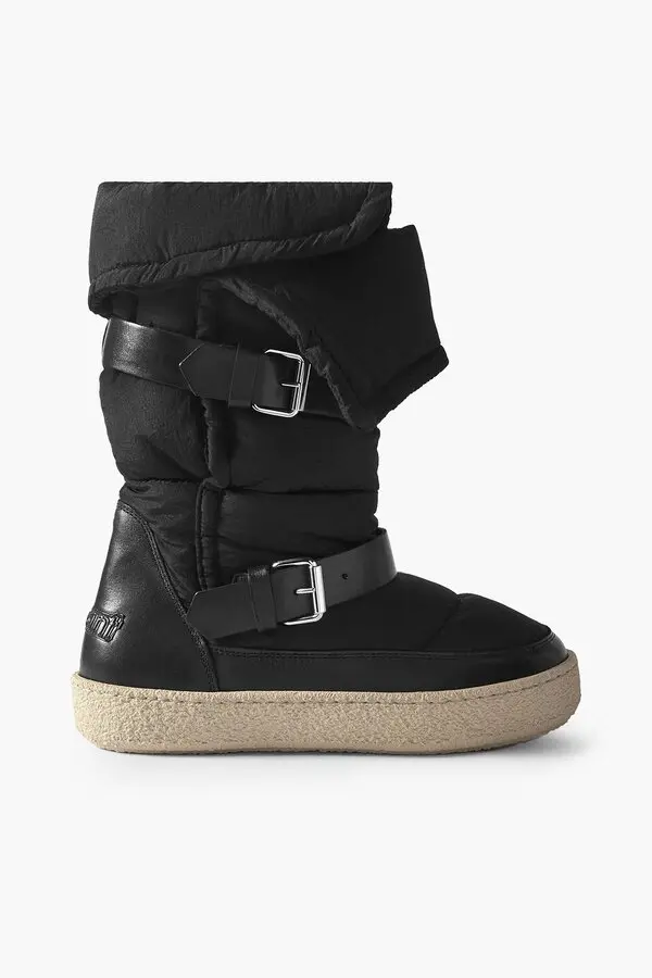 Isabel Marant Zenora Leather And Padded Shell Snow Boots