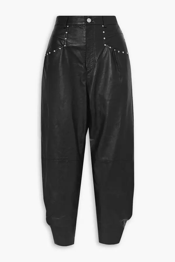 Isabel Marant Studded Tapered Leather Pants