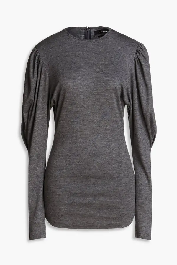 Isabel Marant Gathered Wool-jersey Top