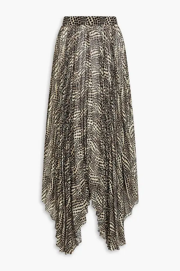 Isabel Marant Alena Pleated Midi Skirt - Beige