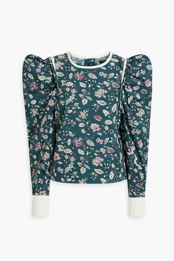 Isabel Marant Printed Cotton-poplin Blouse