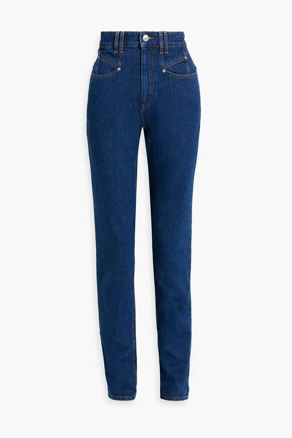 Isabel Marant Nonomic High-rise Slim-leg Jeans - Dark Denim