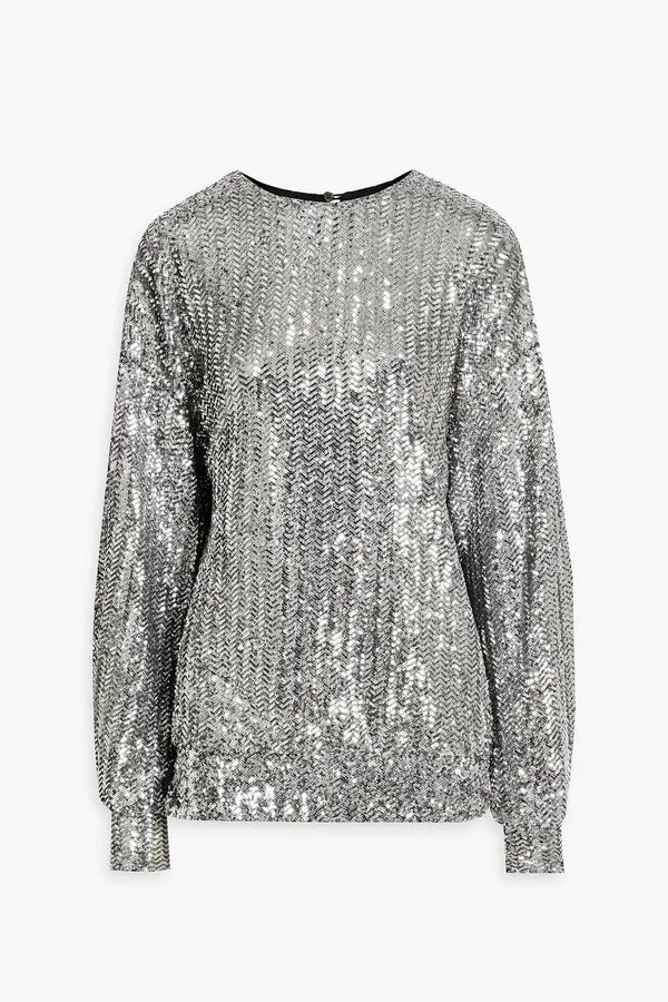 Isabel Marant Olivia Sequined Tulle Top
