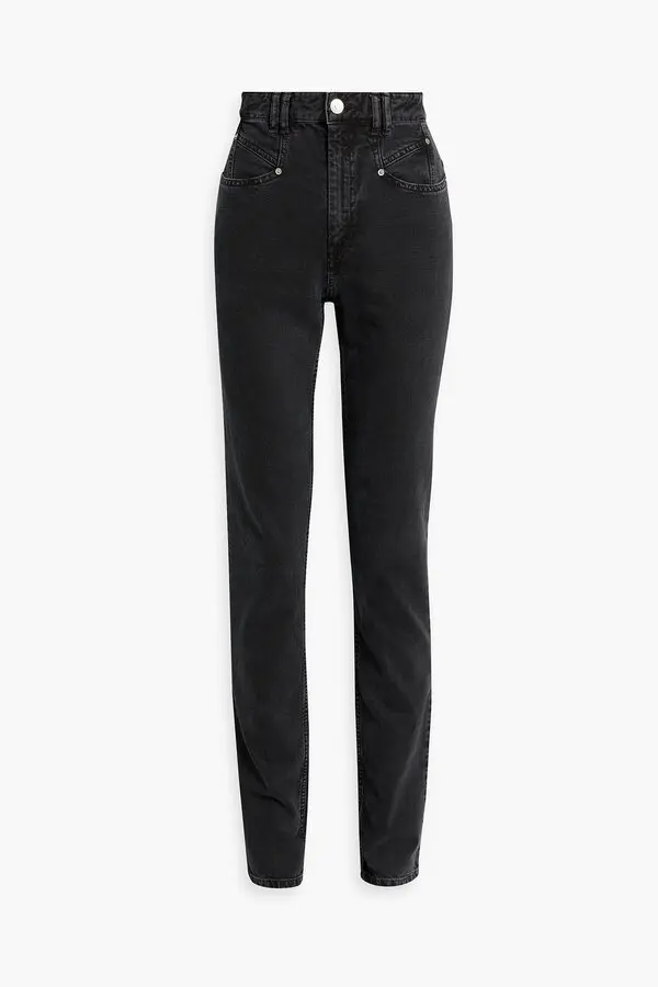 Isabel Marant Nonomic High-rise Slim-leg Jeans - Charcoal