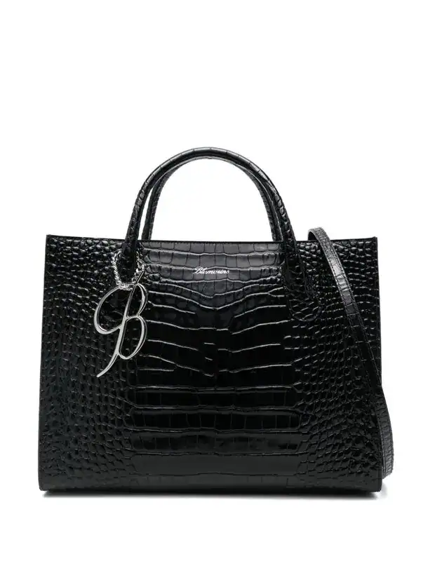 Blumarine Crocodile-Embossed Women\'s Tote Or Shoulderbag Blumarine Crocodile Shoulder Bag - Purple Shoulder Bags  main image 4