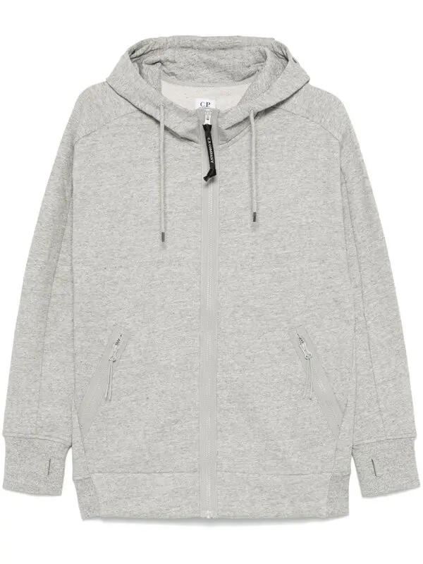 C.P. COMPANY Goggles-detail Zip-up Hoodie - Grey