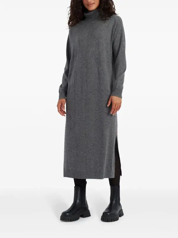 Chinti & Parker Roll-neck Knitted Dress - Grey