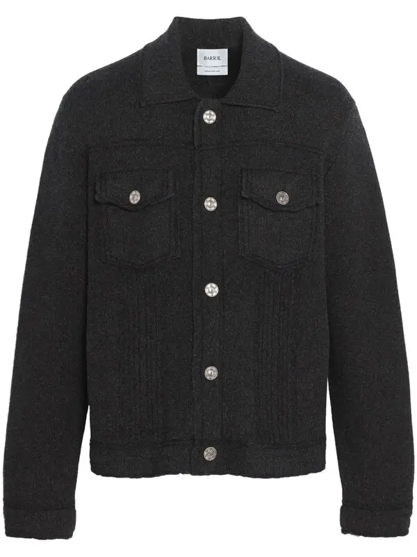 BARRIE Knitted Denim Jacket - Black