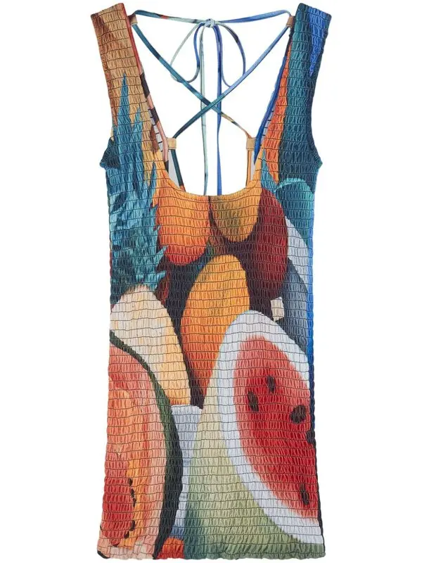 DONDE ESTEBAN Salpicon Mini Dress - Orange