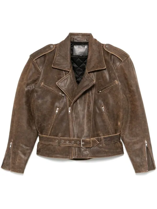 R13 Oversized Shoulder Biker Jacket