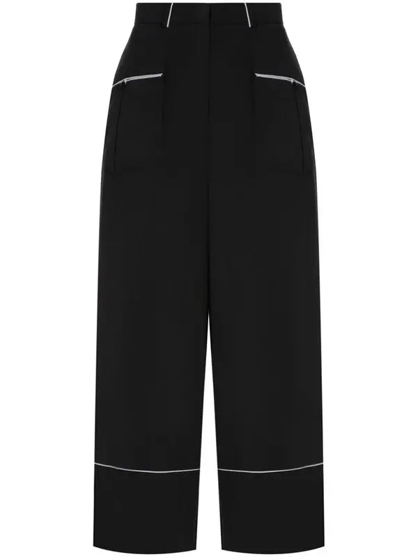 A.M.G. Contrast-piping Pajama Trousers