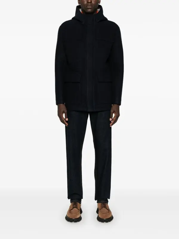MANUEL RITZ Hooded Felted Coat