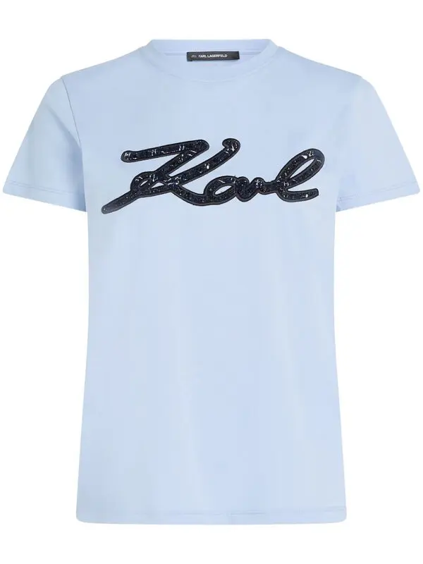 Karl Lagerfeld Bouclé-detail T-shirt