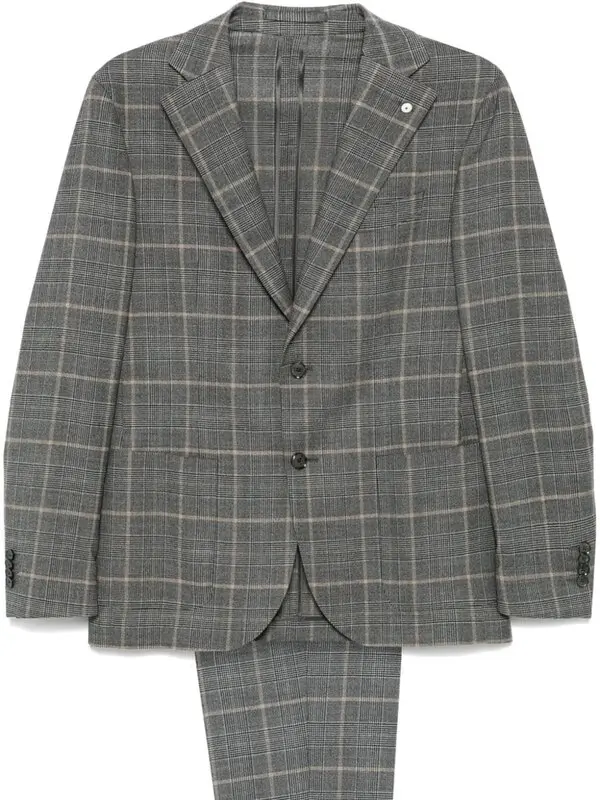 LUIGI BIANCHI MANTOVA Prince Of Wales Check Suit