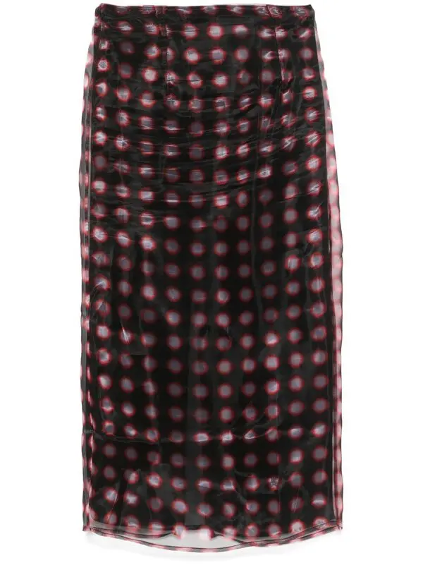 16Arlington Dia Midi Skirt - Red