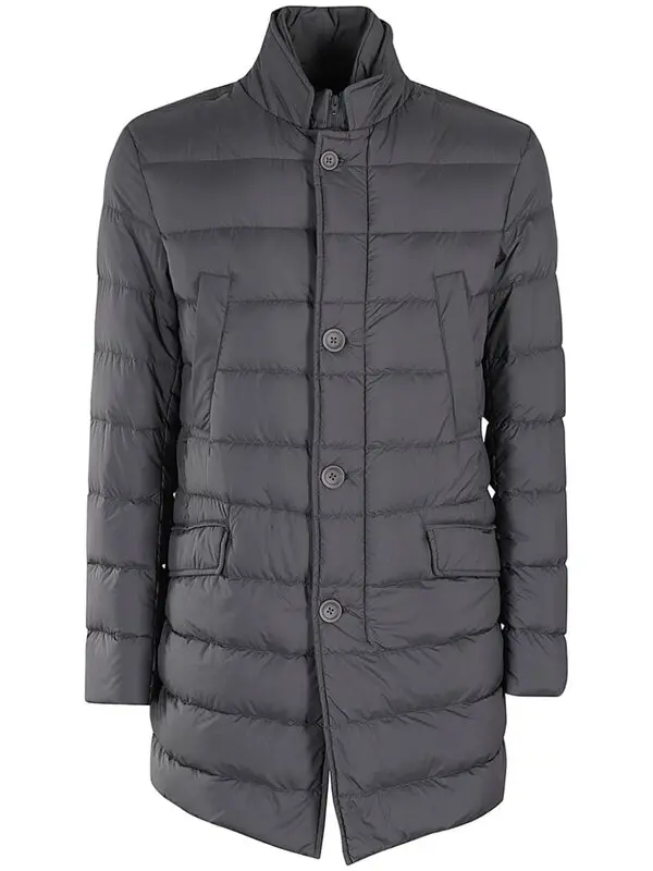 Herno Logo-plaque Padded Coat - Grey