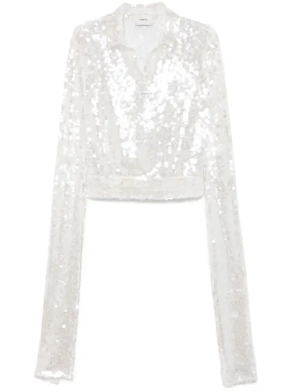 Coperni Knotted Sequin Top