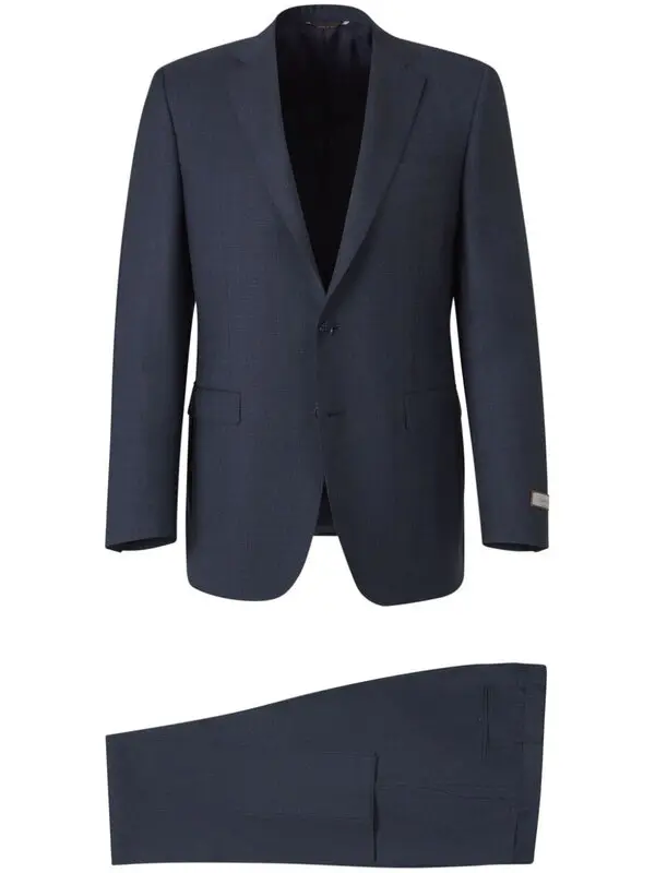 Canali Checked Two-piece Suit - Blue