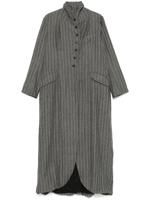 MARC LE BIHAN Striped Wool Coat
