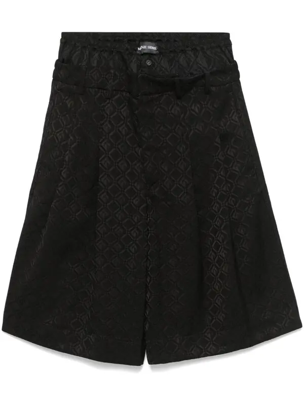 MARINE SERRE Moonogram Jacquard Tailored Shorts