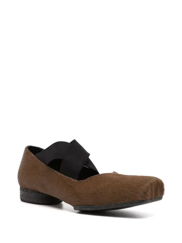 UMA WANG Fur Ballet Flats - Brown