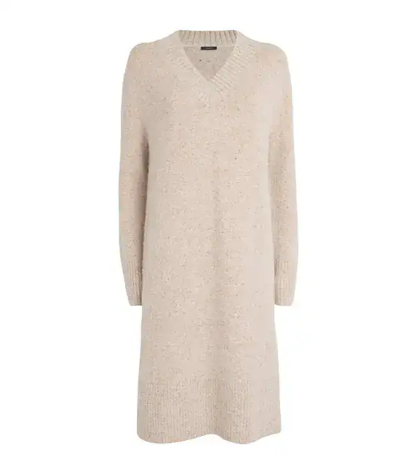 Joseph Knitted Mini Dress In Beige - 40% Off | Editorialist
