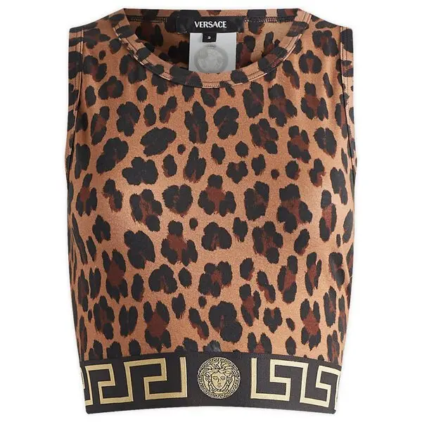 Versace Leopard Print Tank Top