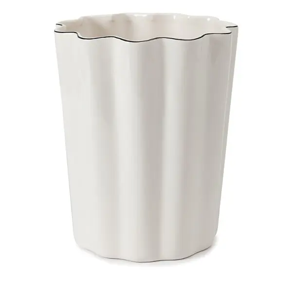KASSATEX Le Marais Waste Basket - White/ Black