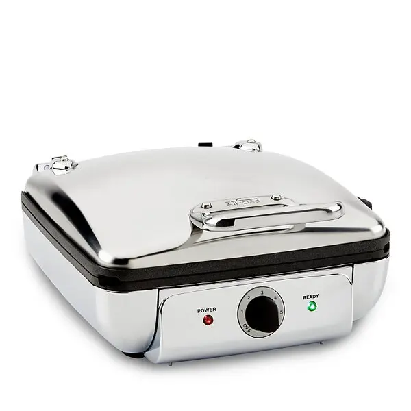 ALL-CLAD Gourmet Mechanical Stainless Steel Belgian Waffle Maker With Removable Plates